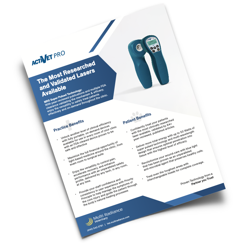 Multi Radiance Veterinary MR5 ACTIVet PRO 2.0: 50W Super Pulsed Laser ...